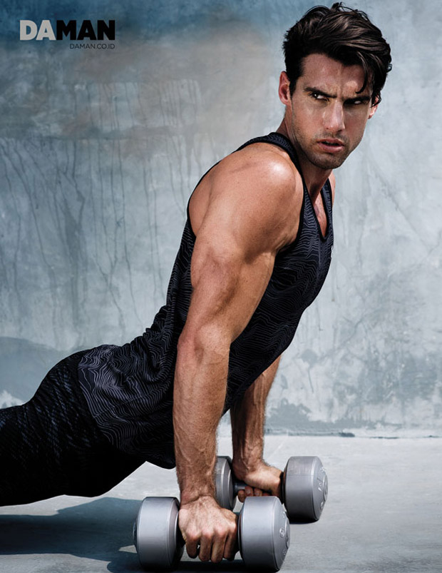 Mitchell Wick Models Sportswear for DA MAN Magazine