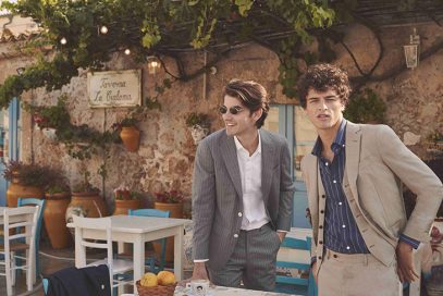 Alberto Perazzolo & Cal Fernie Pose in Gentspace SS20 Looks