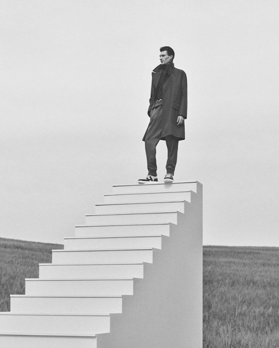 Finnlay Davis Models HERMÈS Fall Winter 2021 Collection