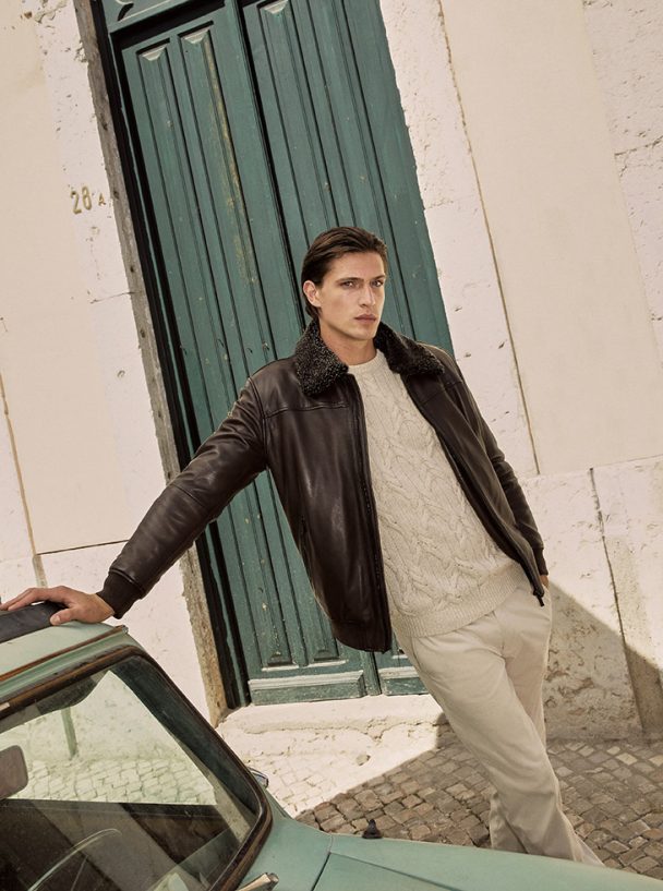 Edoardo Sebastianelli Models Massimo Dutti Fall Winter 2021 Looks
