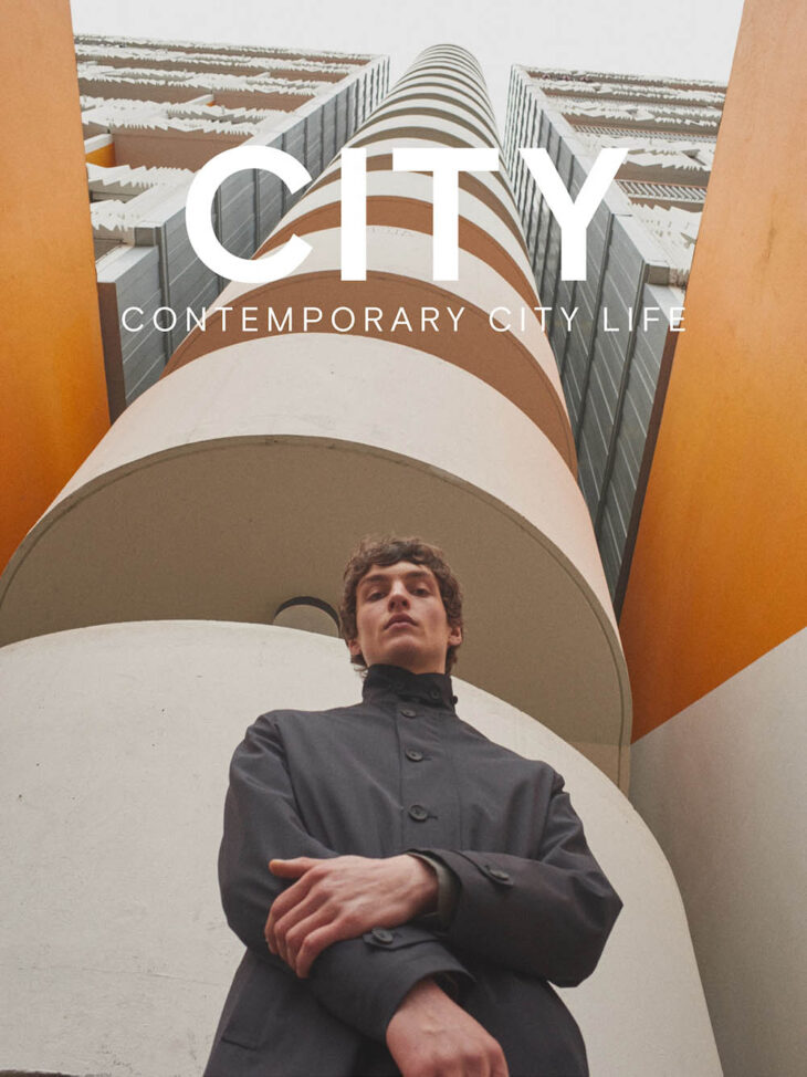 Lucas El Bali Poses in MASSIMO DUTTI Spring 2022 Looks