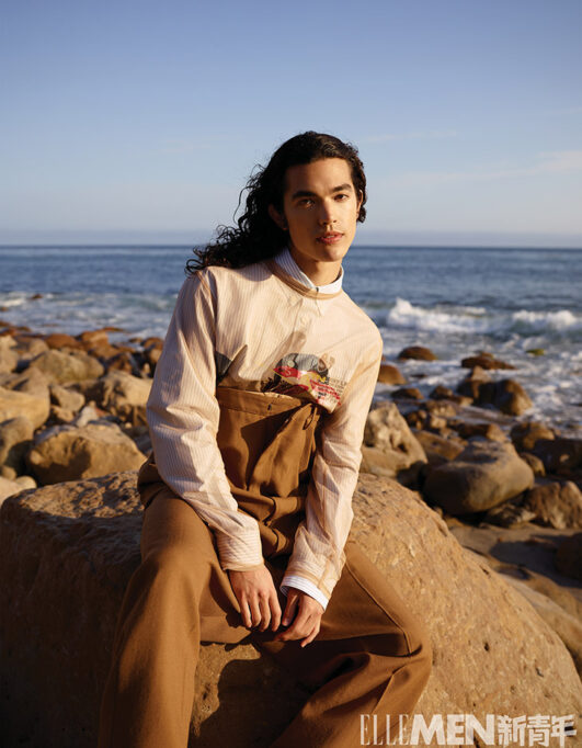 Conan Gray Models Burberry for Elle Men Fresh China