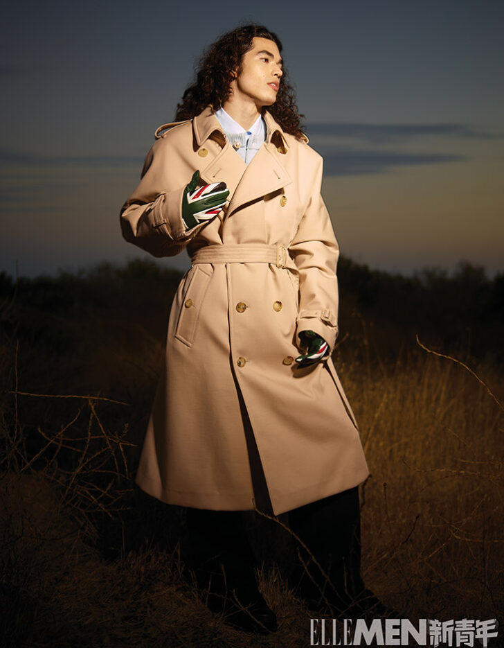 Conan Gray Models Burberry for Elle Men Fresh China