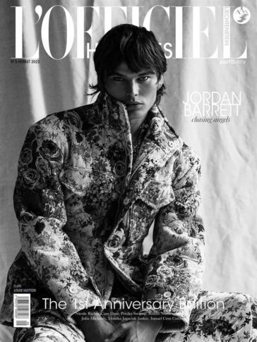 Jordan Barrett is the Face of L'Officiel Hommes Liechtenstein Fall 2022 Issue - Male Model Scene