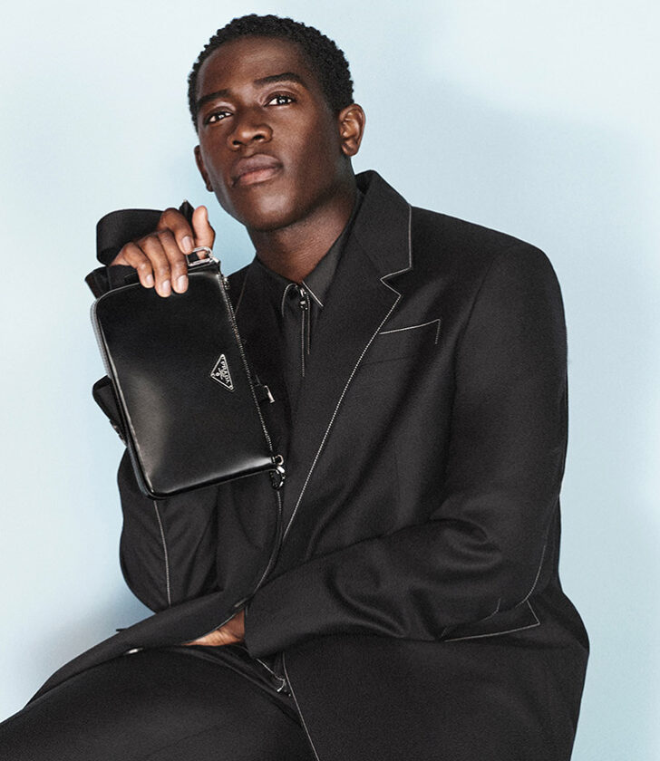 Damson Idris Models PRADA Holiday 2022 Collection