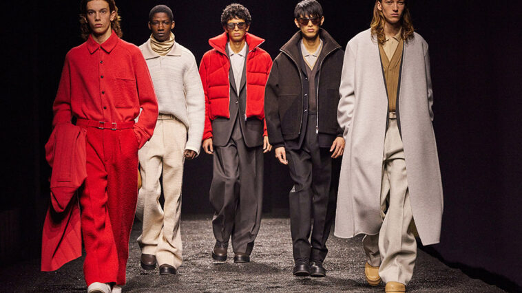 MFW: ZEGNA Fall Winter 2023.24 Collection - Male Model Scene