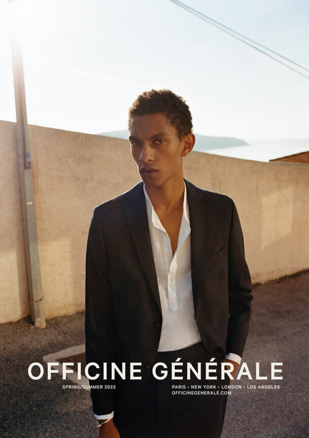 Matthew Seymour Poses in Officine Générale Spring 2023 Looks