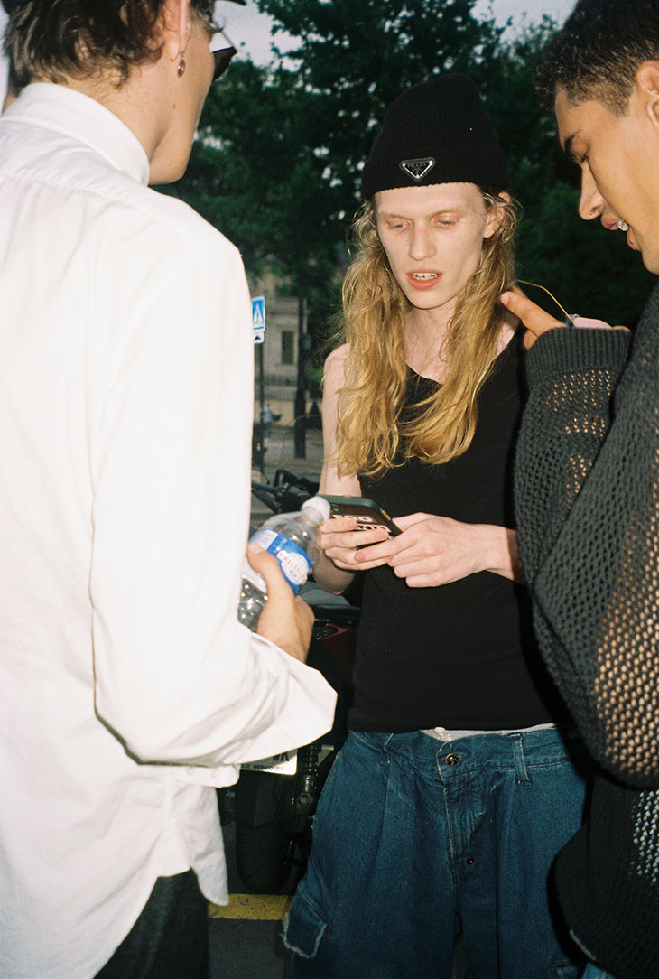 Male Model Street Style at Paris Fashion Week SS24