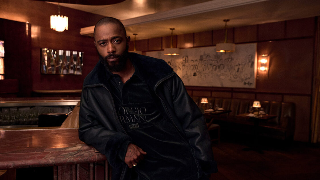 Lakeith Stanfield Models Giorgio Armani x Kith Collection